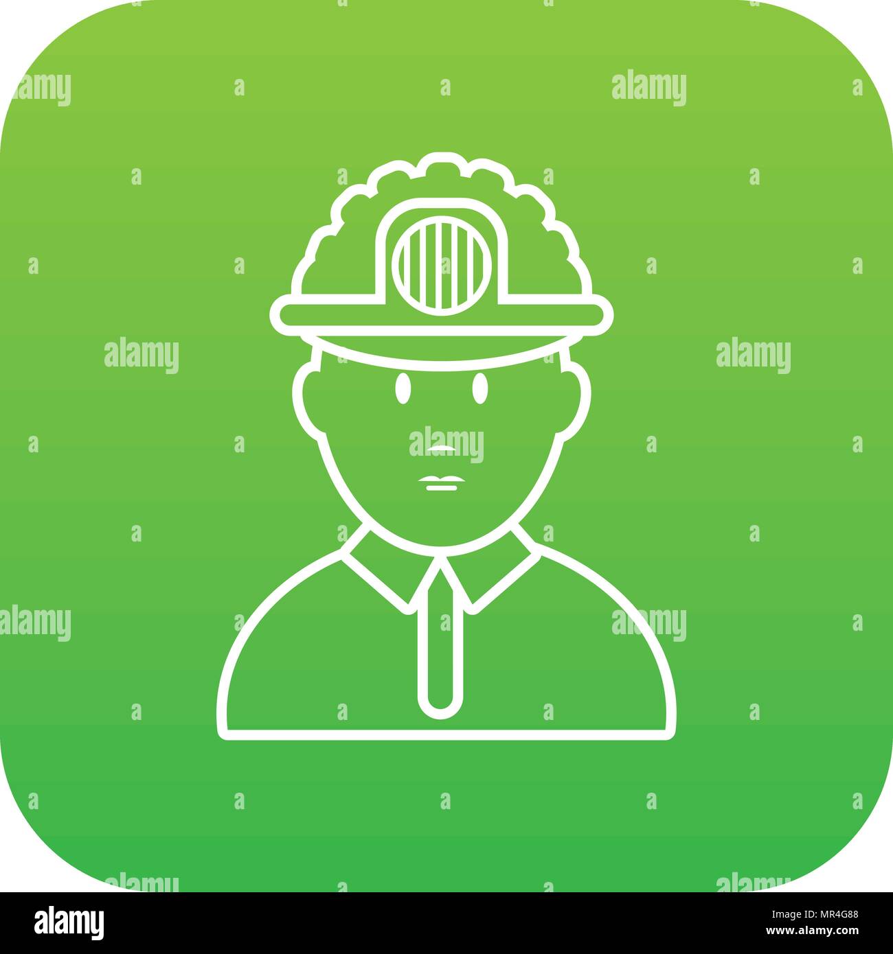 Miner icon green vector Stock Vector Image & Art - Alamy
