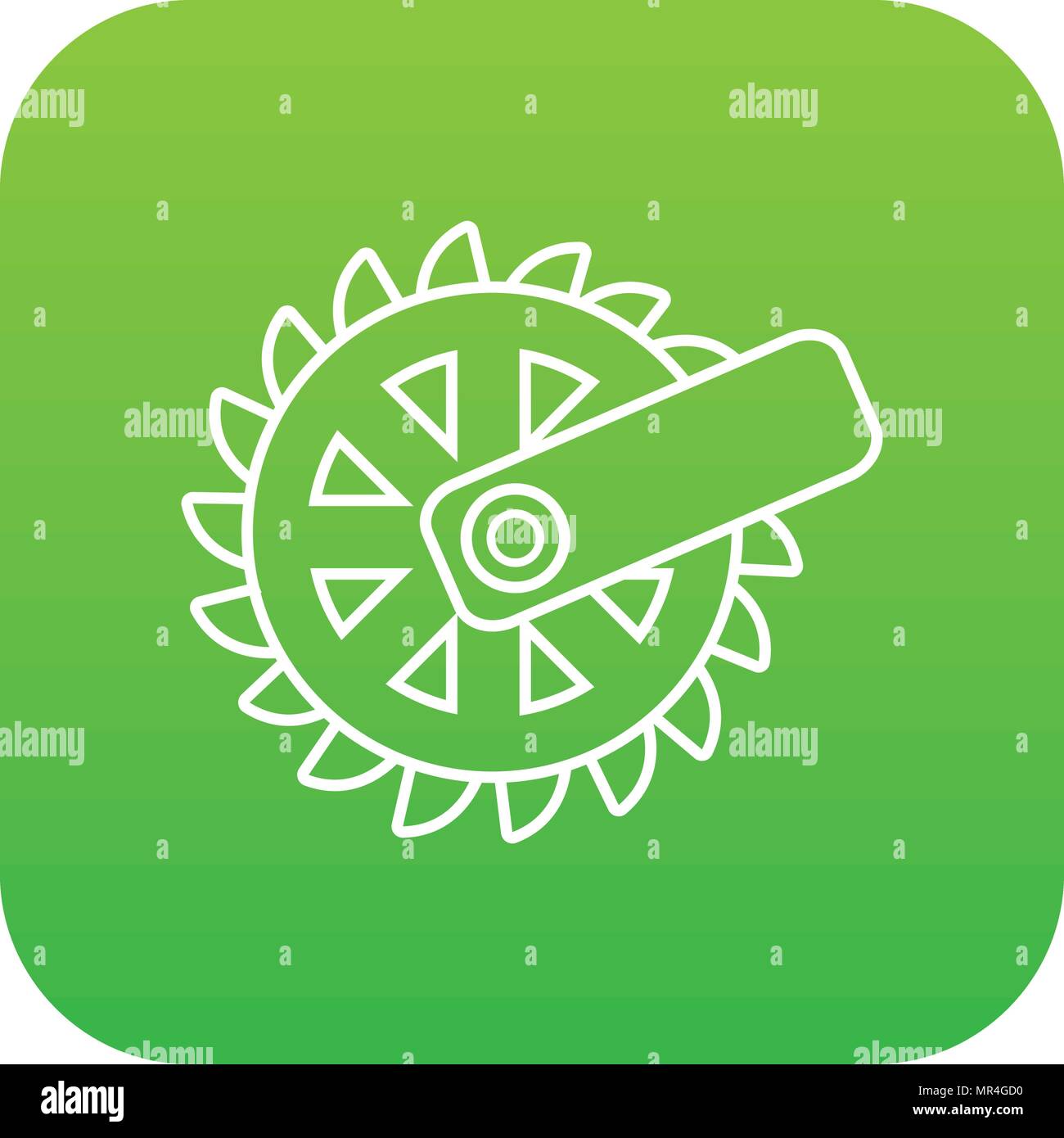 Mining cutting wheel icon green vector Stock Vector Image & Art - Alamy