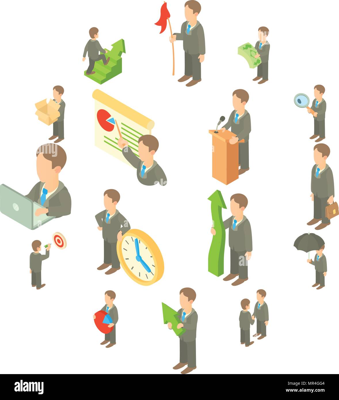 Business icons set, cartoon style Stock Vector Image & Art - Alamy