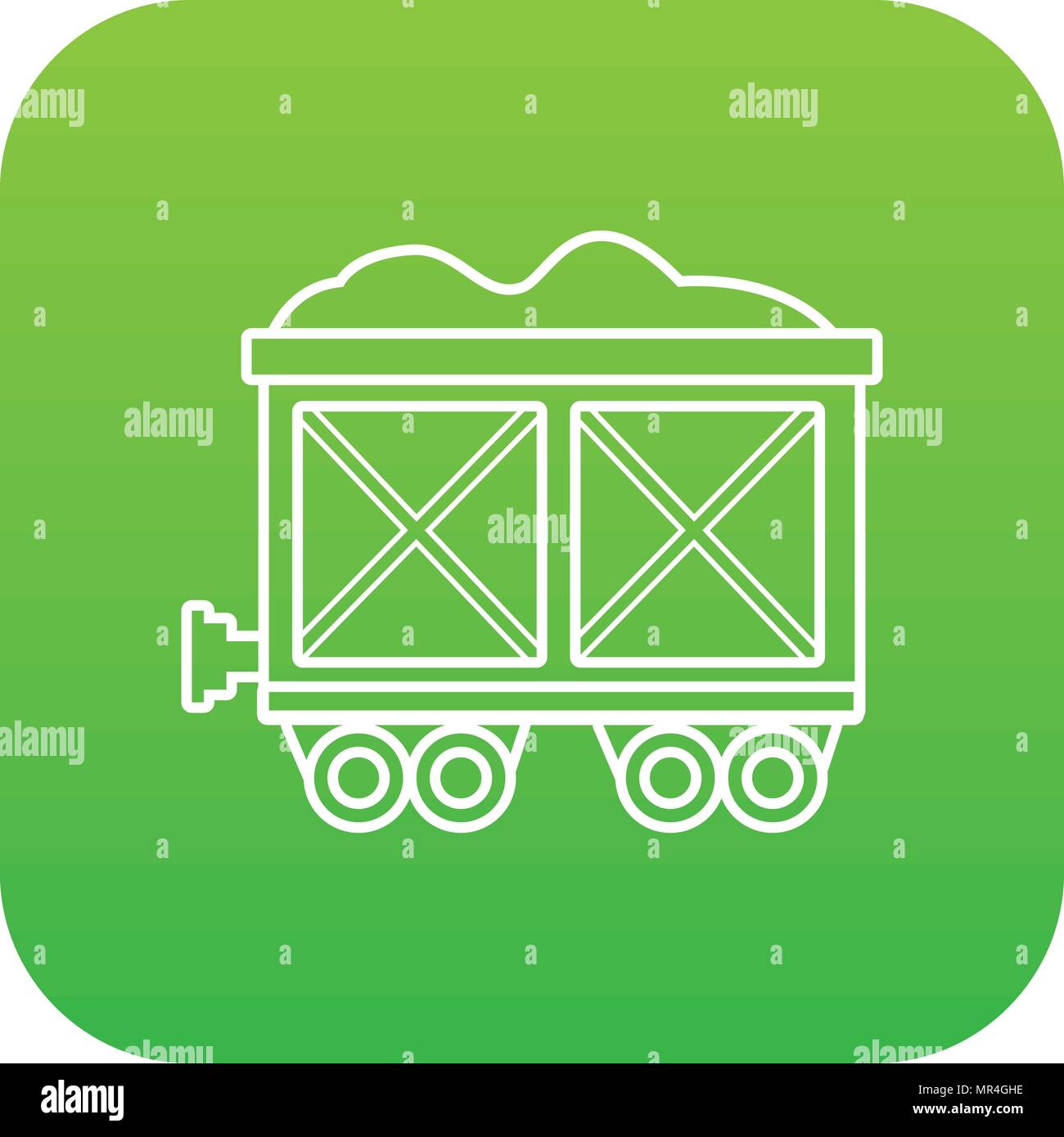 Railway wagon icon green vector Stock Vector Image & Art - Alamy