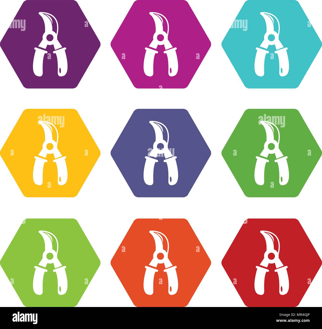 Grape scissors icons set 9 vector Stock Vector Image & Art - Alamy