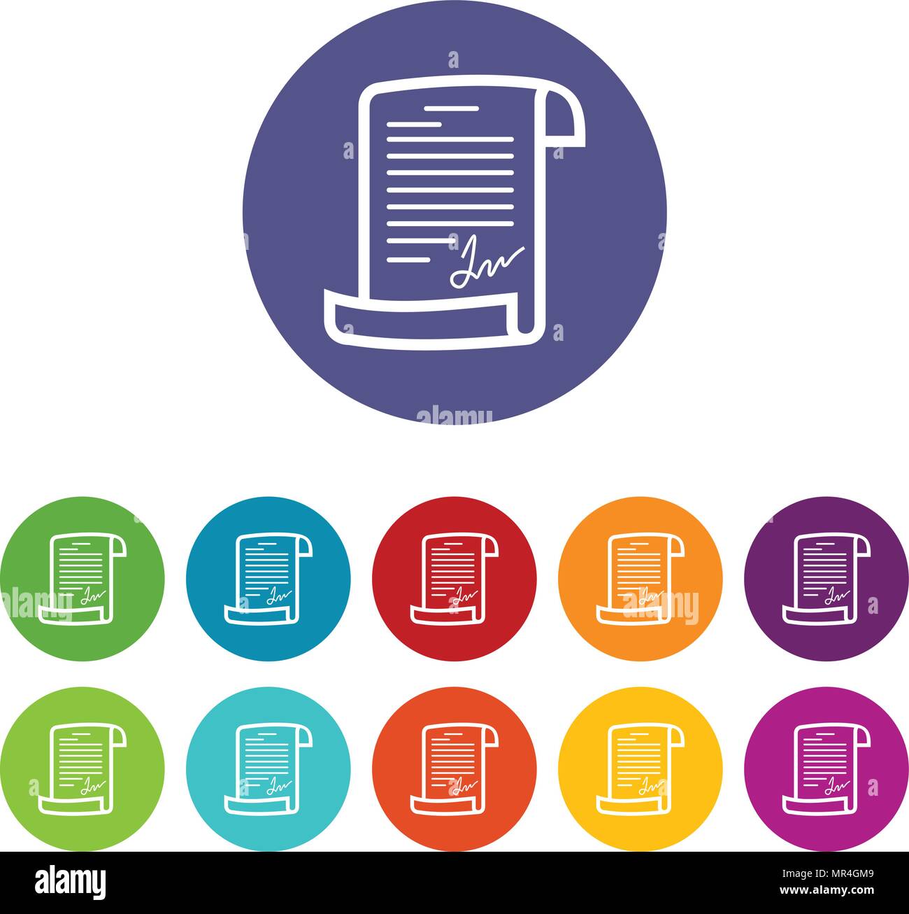 Agreement icons set vector color Stock Vector Image & Art - Alamy