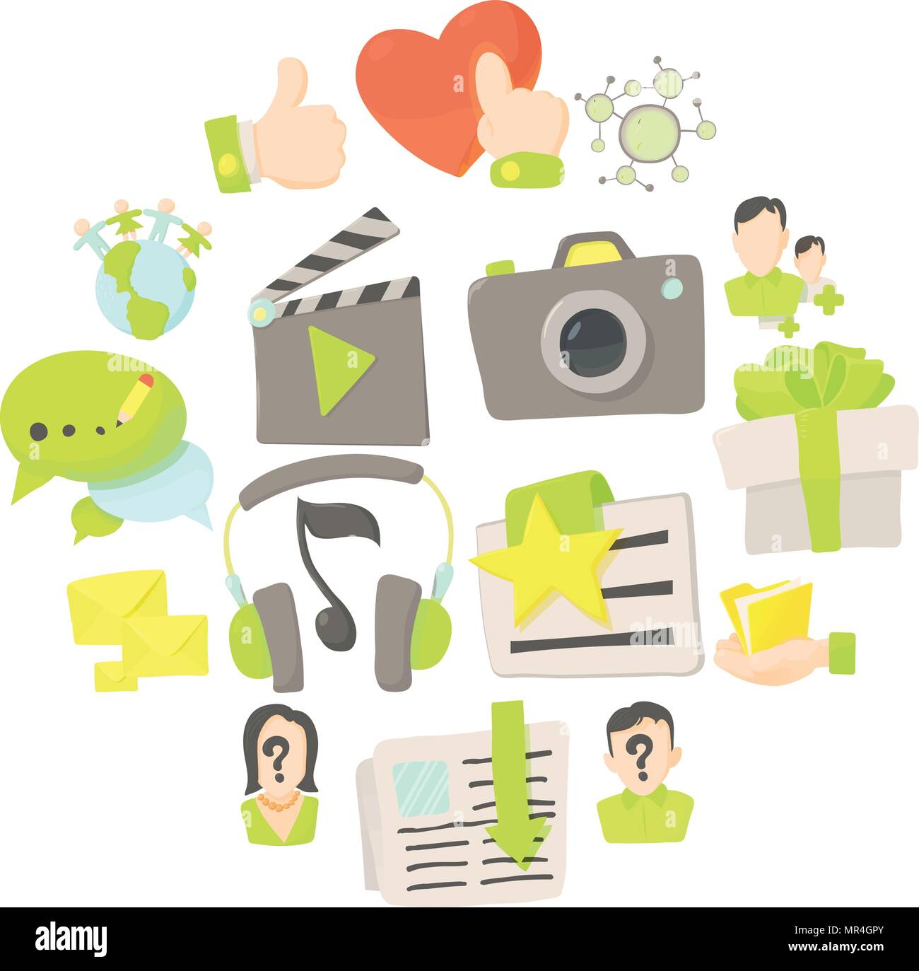 Advertisement icons set, cartoon style Stock Vector Image & Art - Alamy