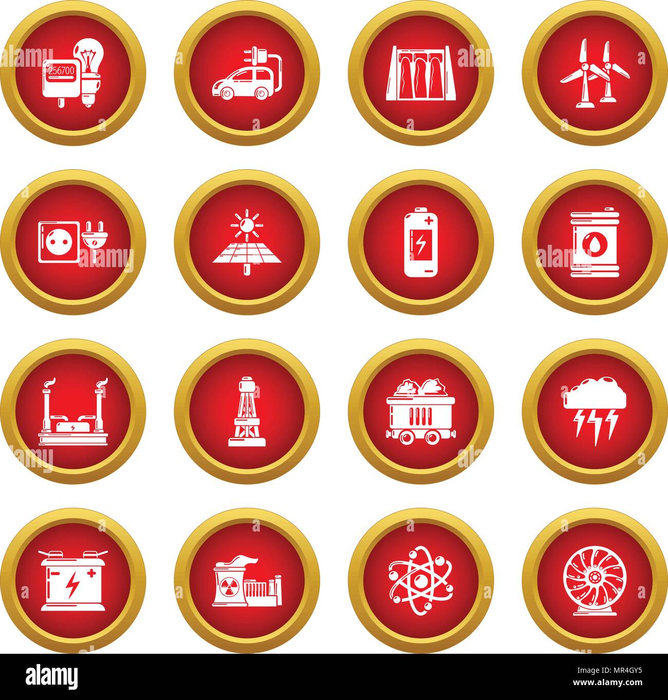 Energy sources icons set, simple style Stock Vector Image & Art - Alamy