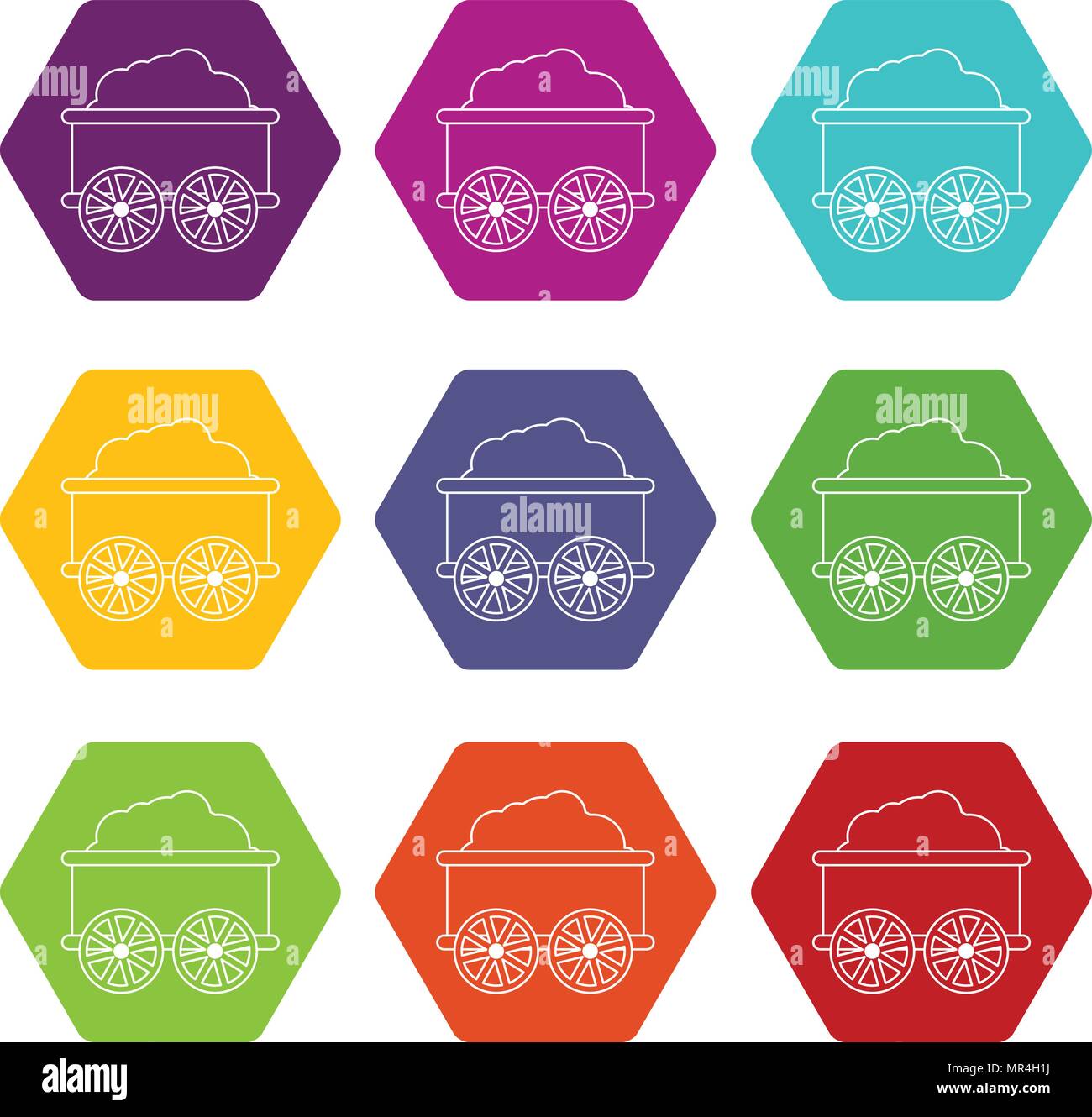 Train wagon icons set 9 vector Stock Vector Image & Art - Alamy