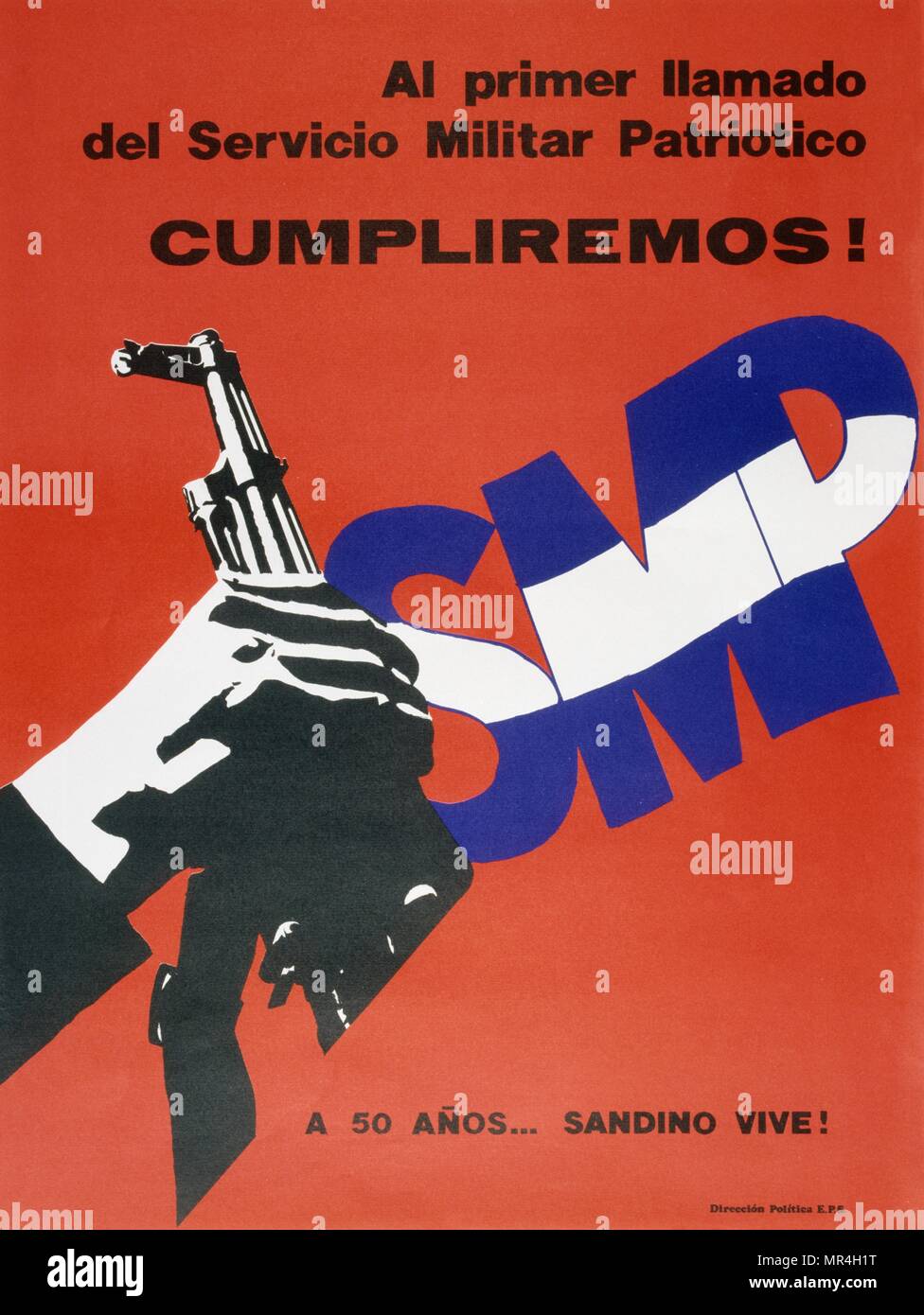 Sandinista National Liberation Front (FSLN) propaganda poster in ...