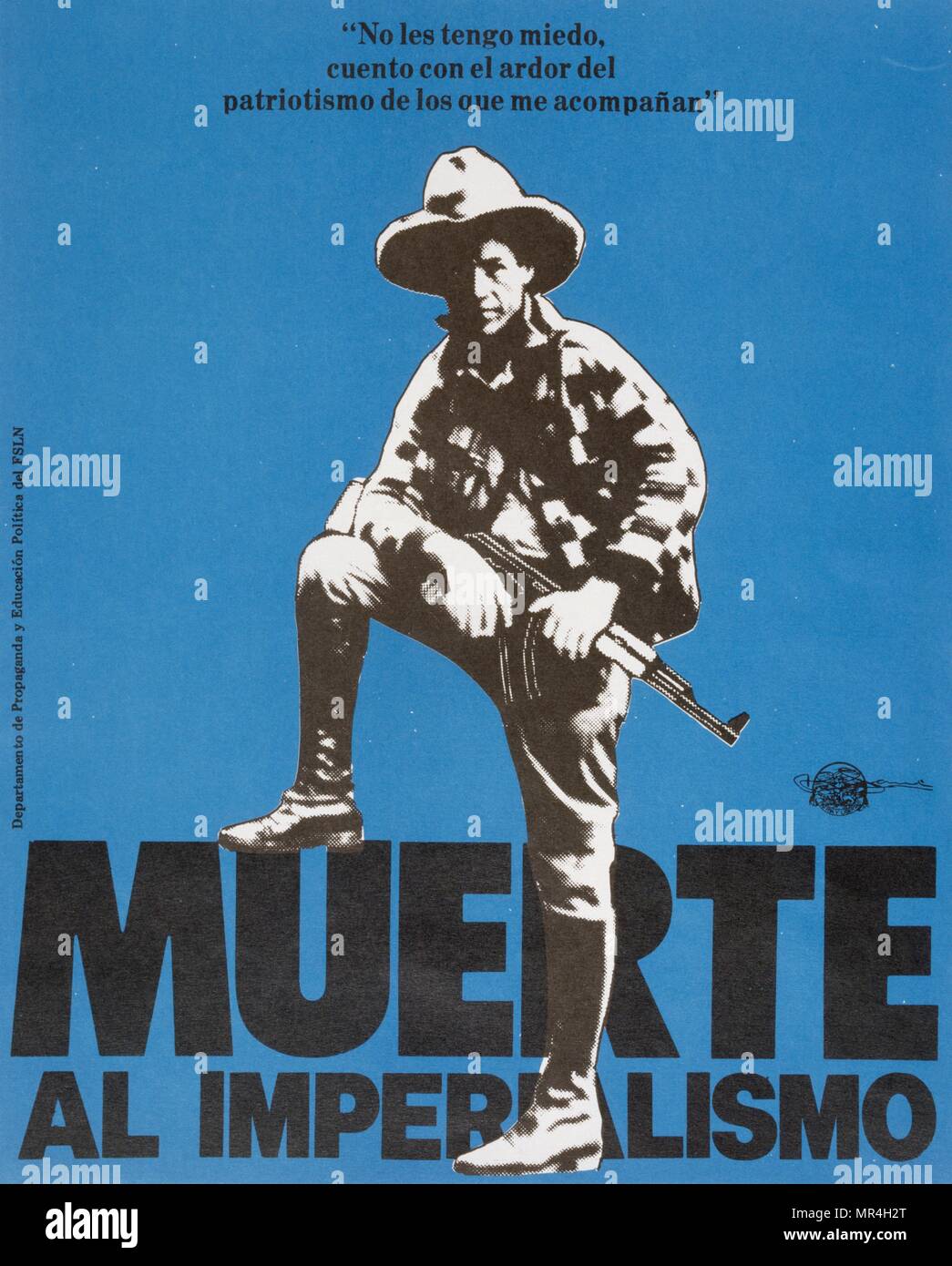Sandinista National Liberation Front (FSLN) propaganda poster in ...
