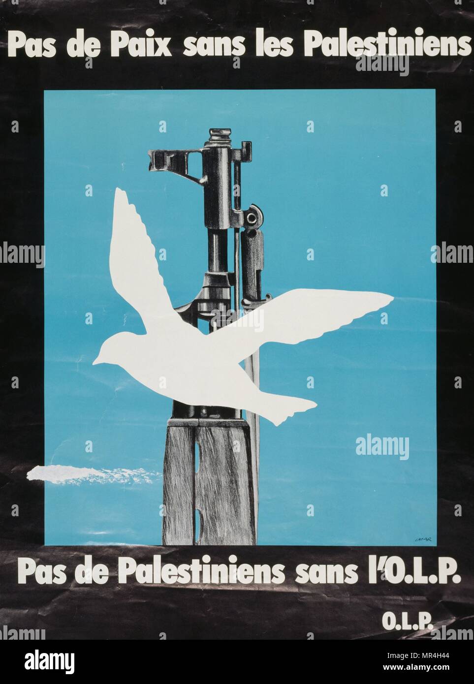 Palestine Liberation Organization (PLO) propaganda poster against the ...