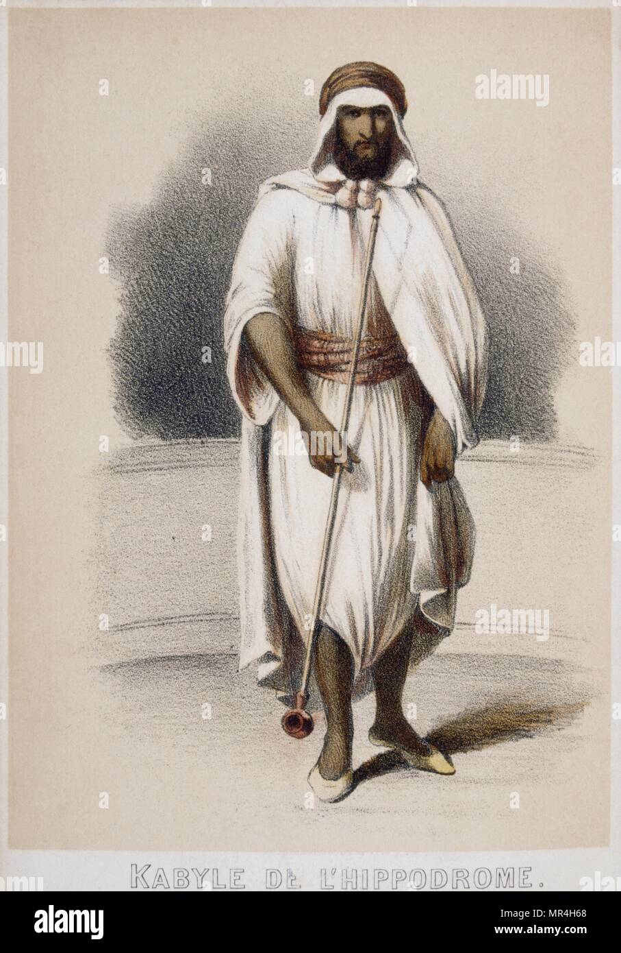 Illustration depicting a French Arab circus master 1850 Stock Photo - Alamy