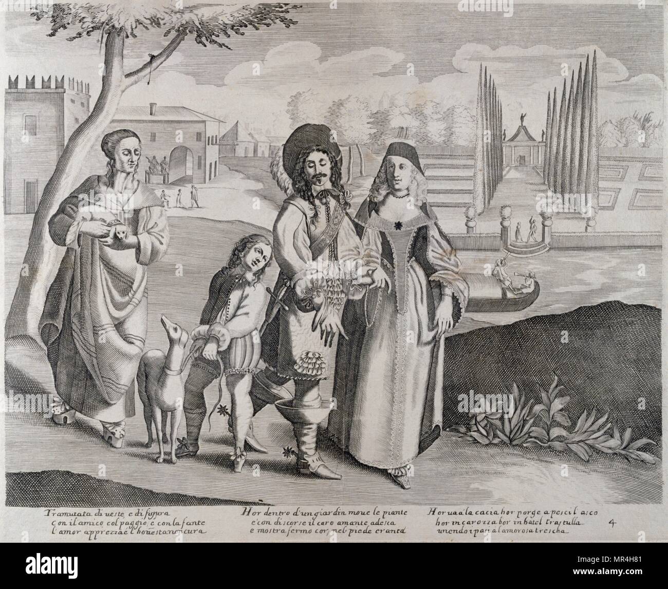 17th century illustration by Joseph Lunghi, from the series 'Life of ...