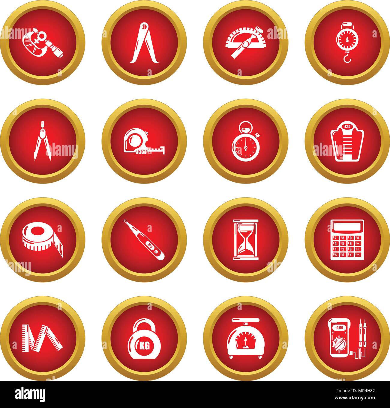 Measure precision icons set, simple style Stock Vector Image & Art - Alamy