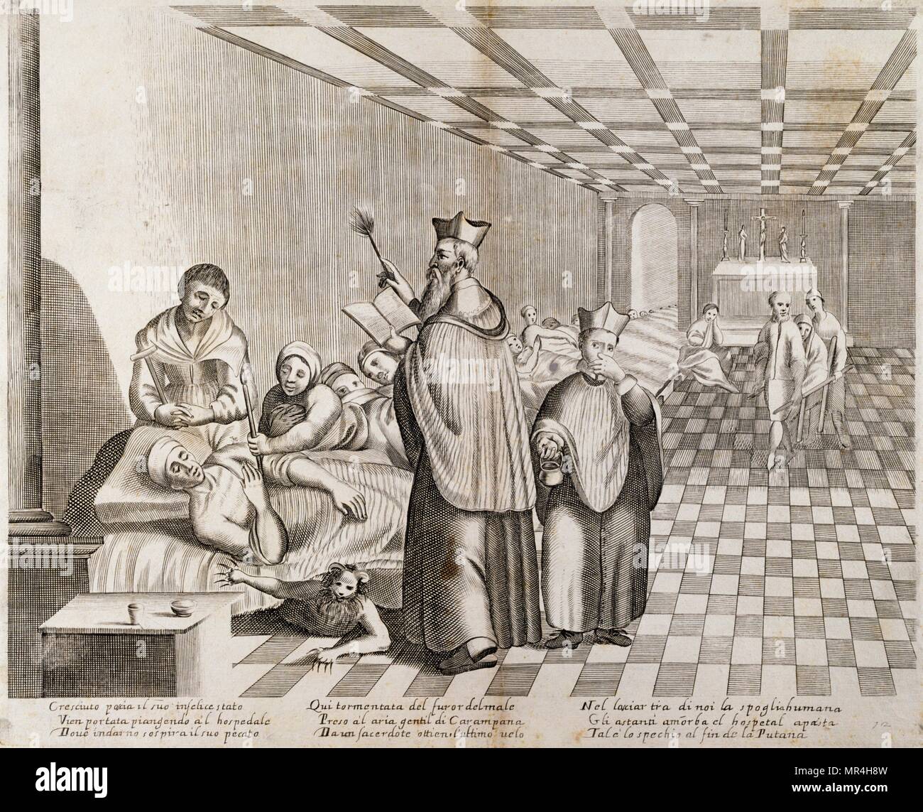 17th century illustration by Joseph Lunghi, from the series 'Life of ...