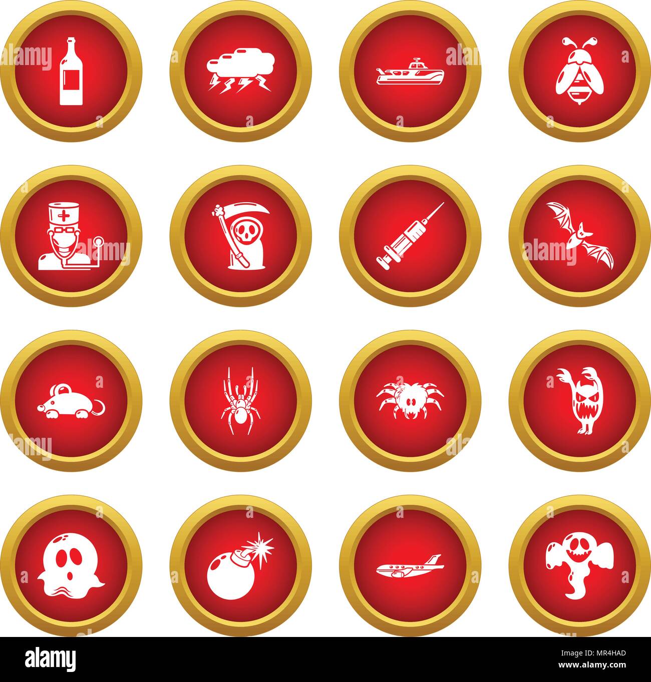 Fears phobias icons set, simple style Stock Vector Image & Art - Alamy