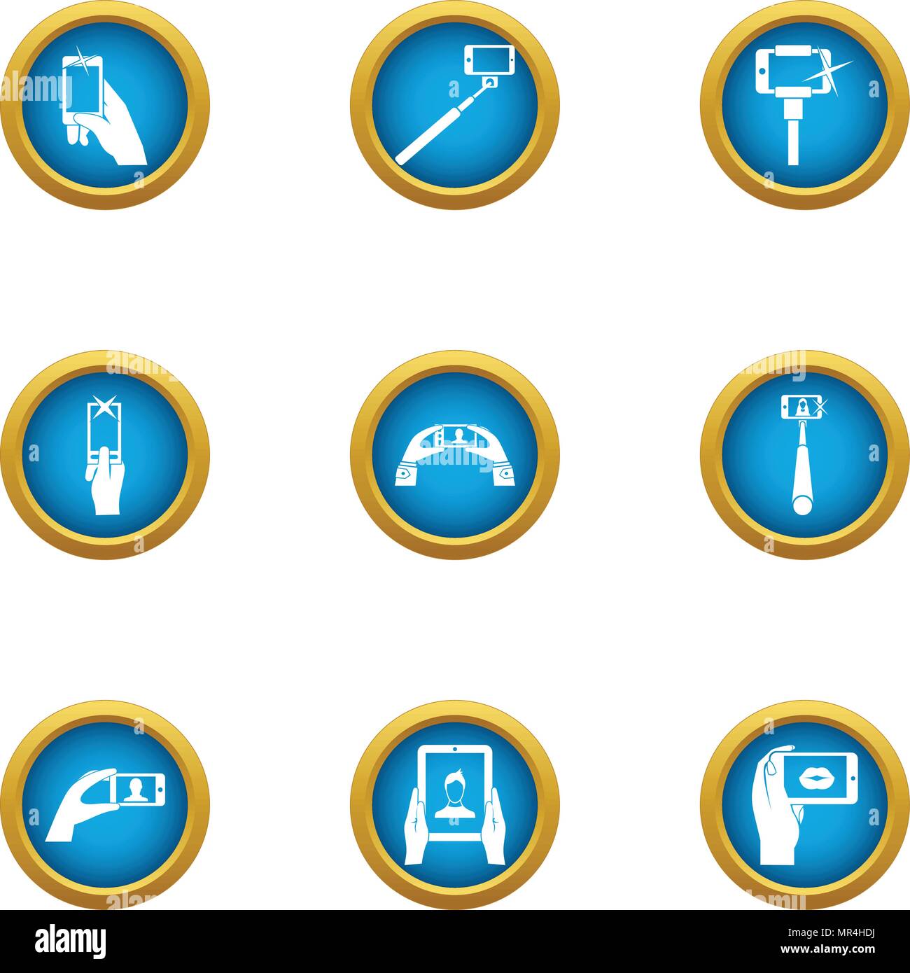 Snapshot icons set, flat style Stock Vector Image & Art - Alamy