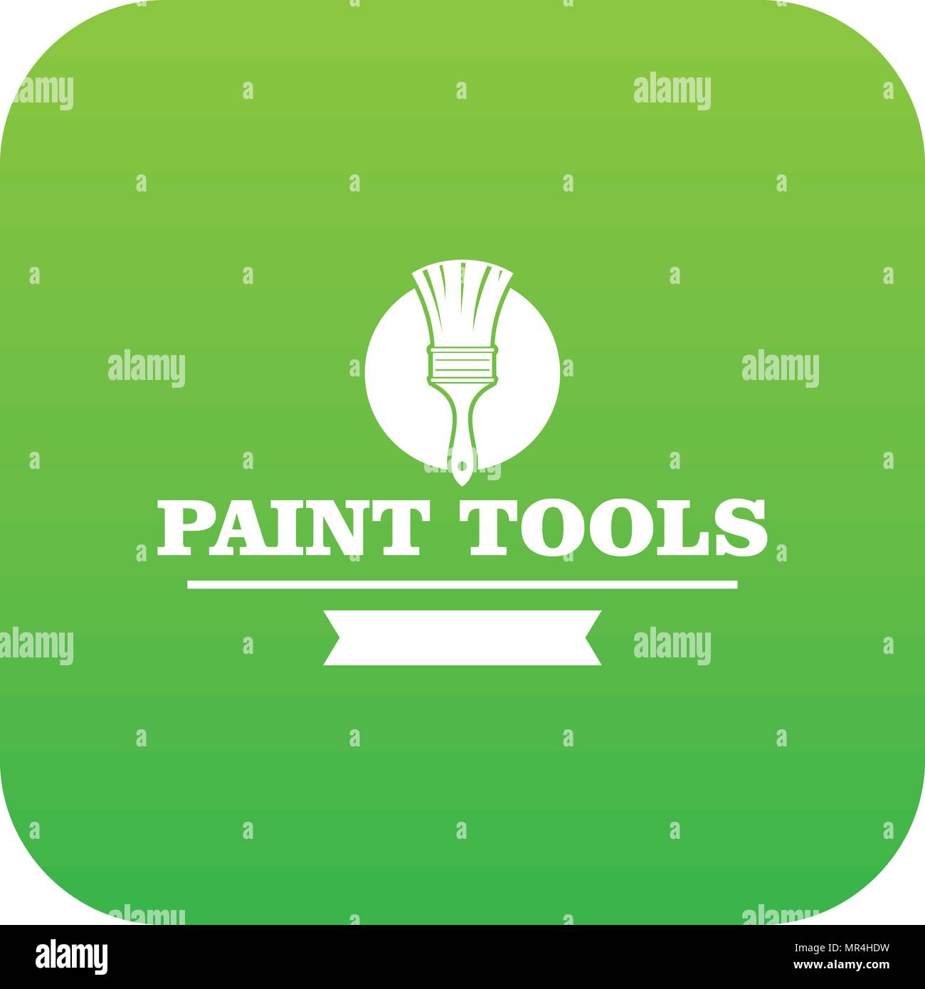 Brush tool icon green vector Stock Vector Image & Art - Alamy