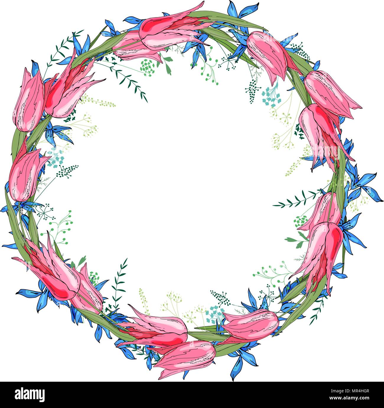 White rose small blue Stock Vector Images - Alamy