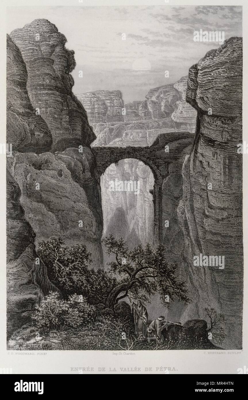 1875 Engraving, by Victor Guerin (1821 - 1891), depicting the entrance ...