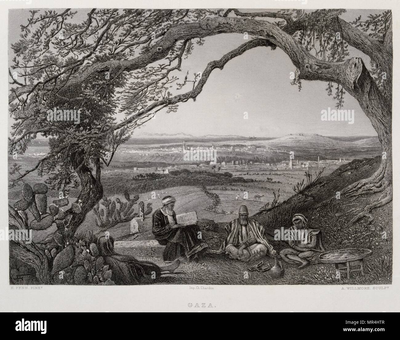 1875 Engraving, by Victor Guerin (1821 - 1891), depicting a view of ...