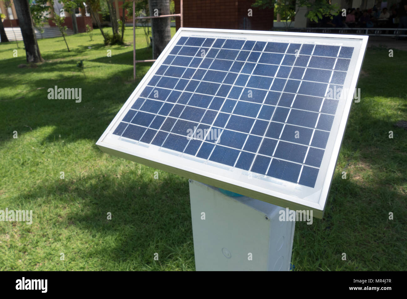 solar cell panel supplying energy to sensor for monitoring humidity in ...