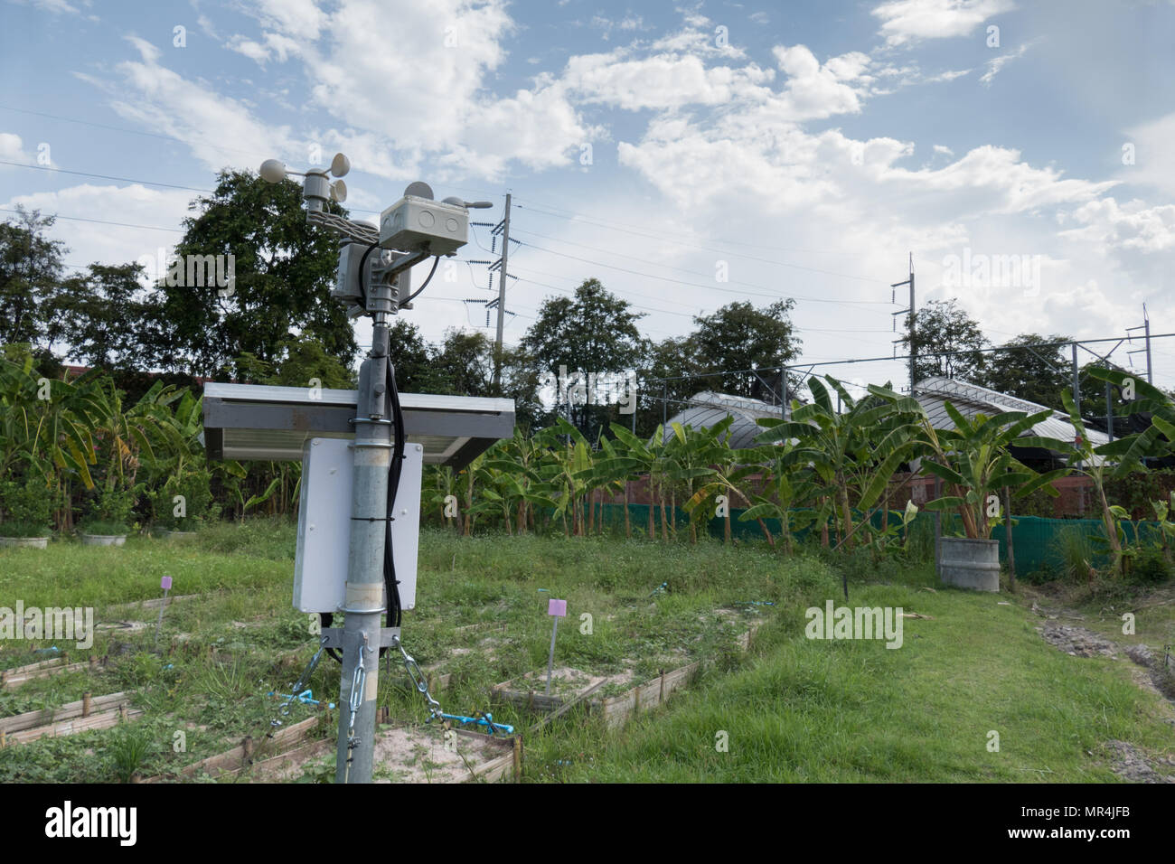 anemometer & meterological weather station for monitoring wind speed ...