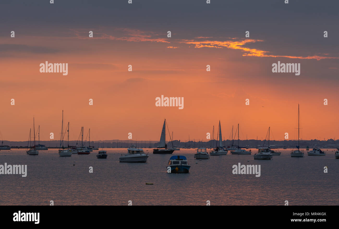 Yacht anchor poole harbour hi-res stock photography and images - Alamy