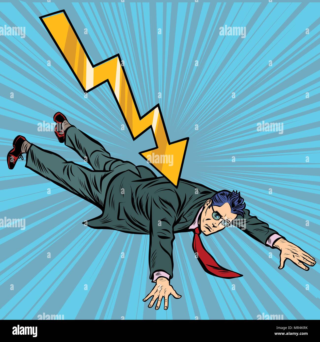 Down arrow graph Stock Vector Images - Alamy