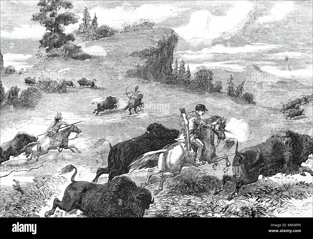 Buffalo hunting 19th century hi-res stock photography and images - Alamy