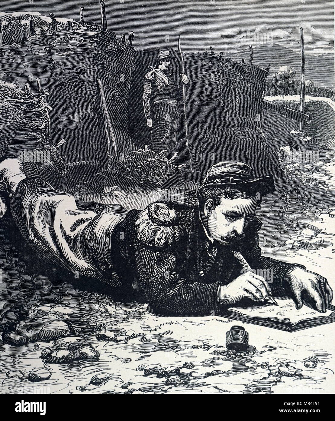 Soldier writing letter hi-res stock photography and images - Alamy