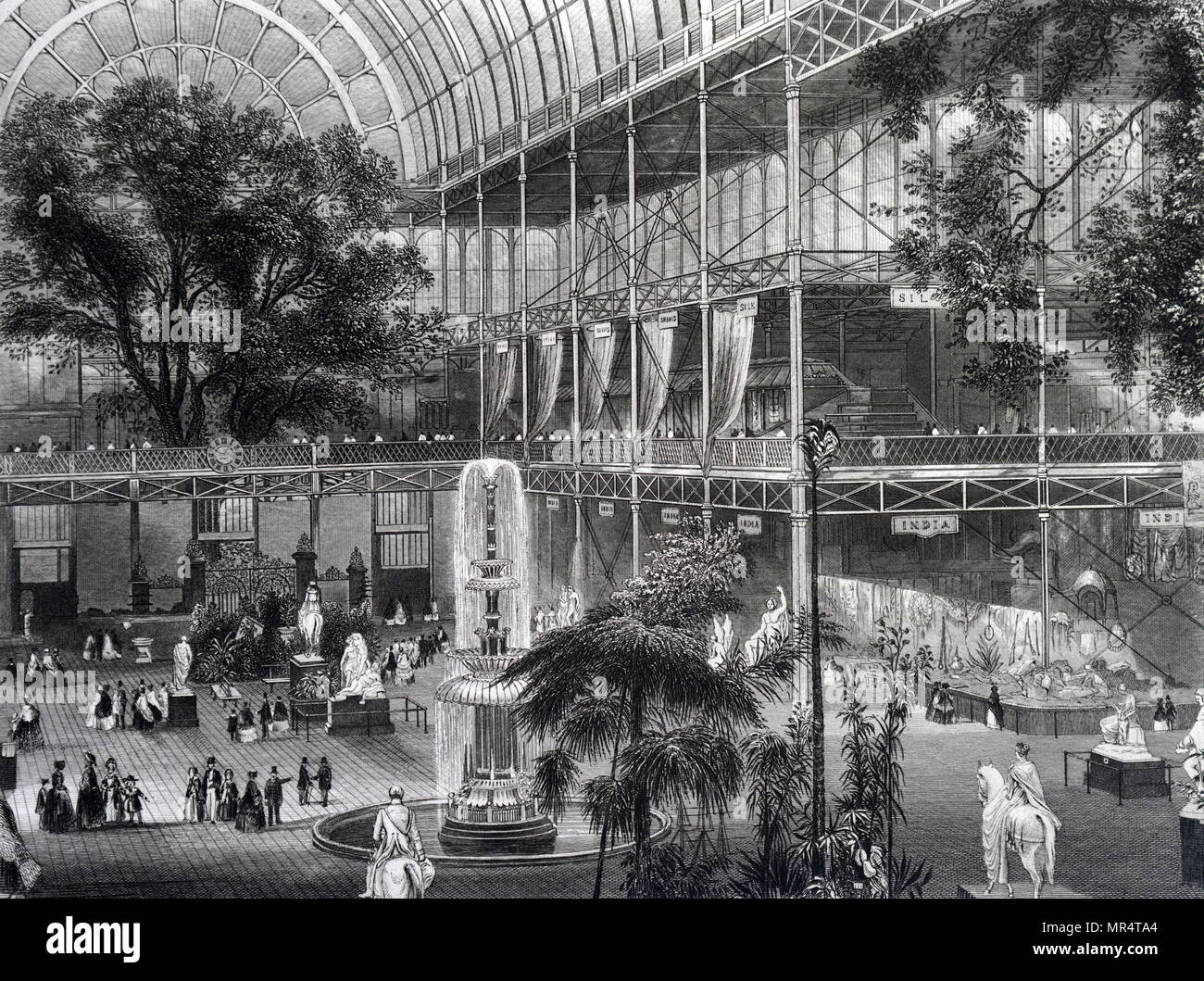 Engraving depicting the interior of The Crystal Palace (the Main ...