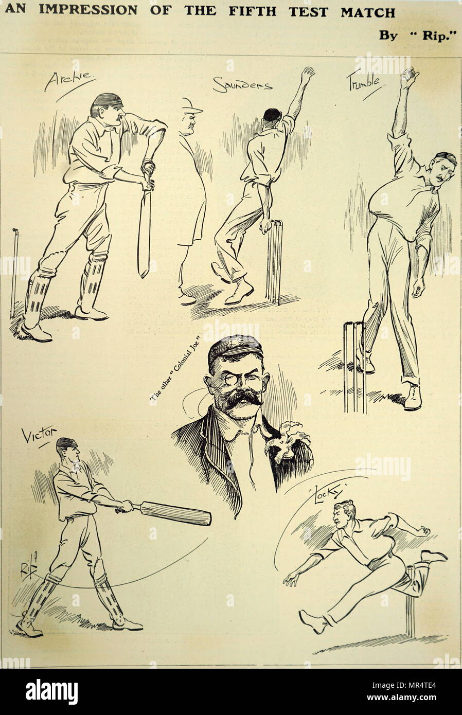 Cartoon depicting A. C. MacLaren trying to put together a balanced team ...