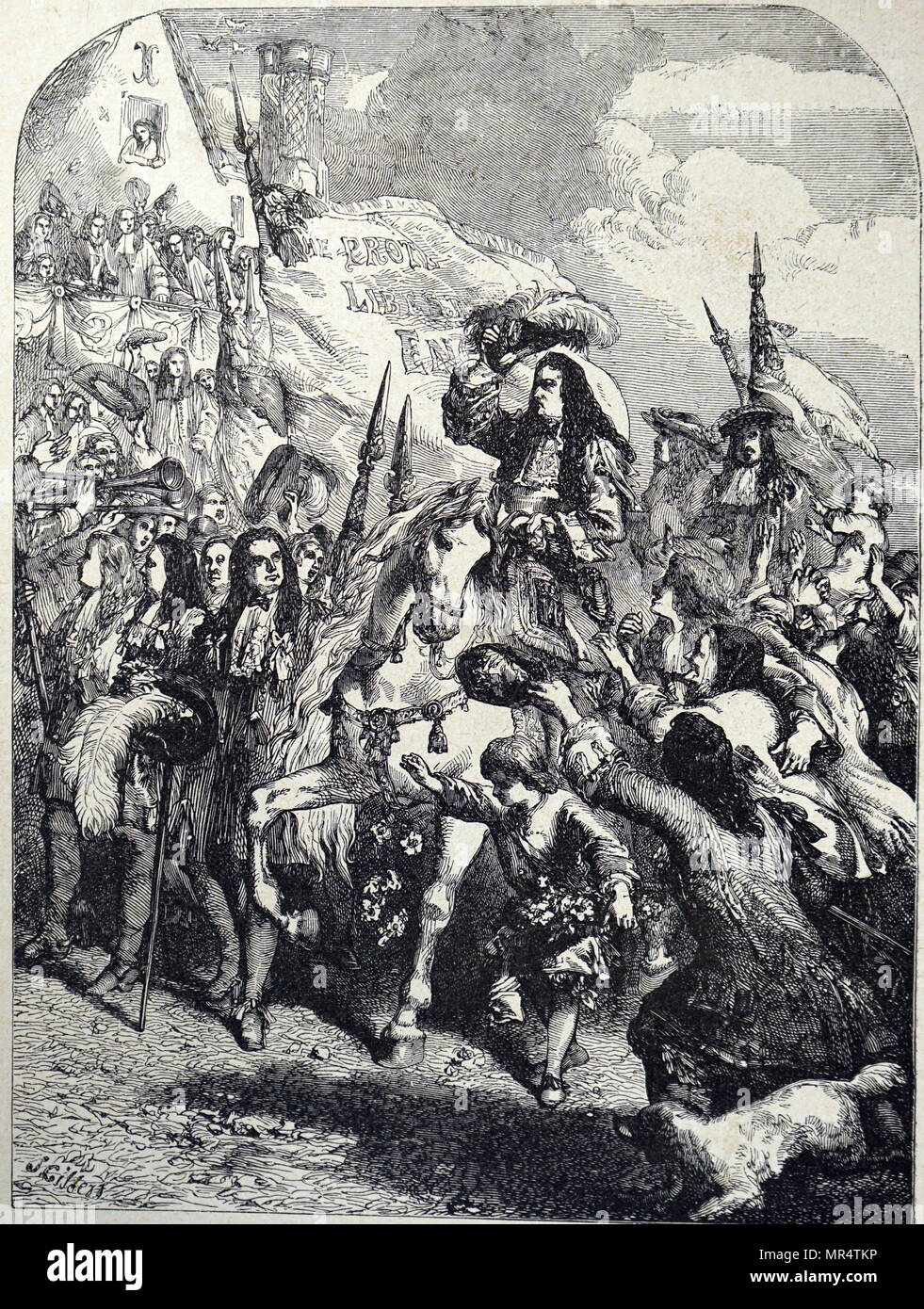 King William III (1650-1702 entering Exeter on his way to London ...