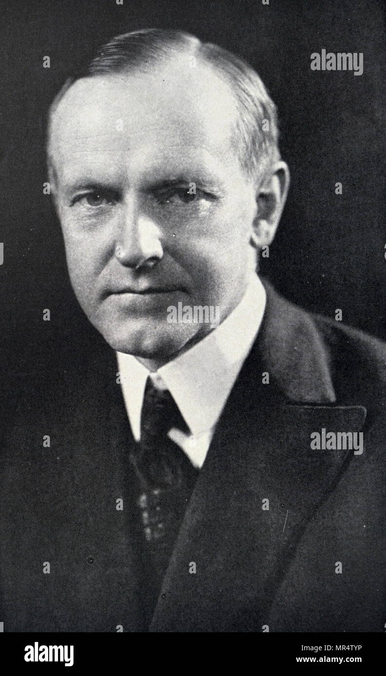 Photographic portrait of Calvin Coolidge (1872-1933) former President ...