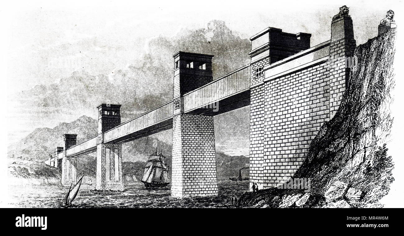 Britannia tubular bridge hi-res stock photography and images - Alamy