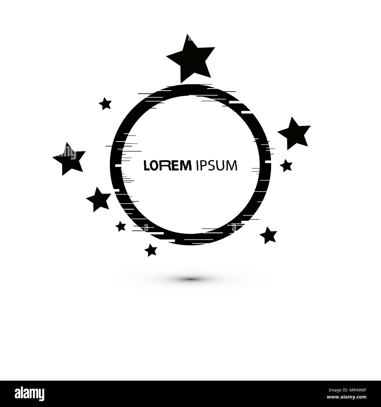 Vector glitch frames set. Geometric shapes with distortion effect and ...