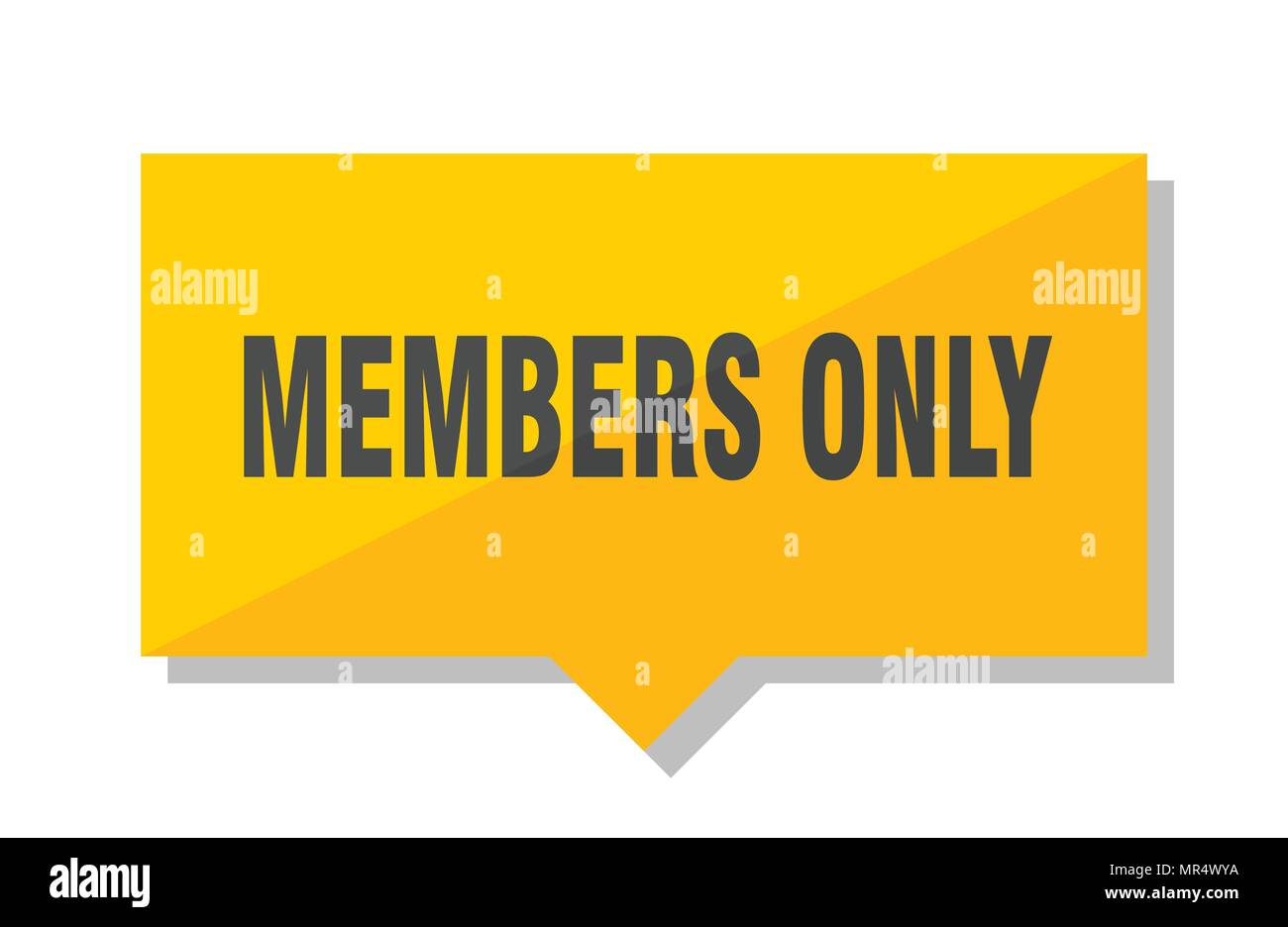 members only yellow square price tag Stock Vector Image & Art - Alamy