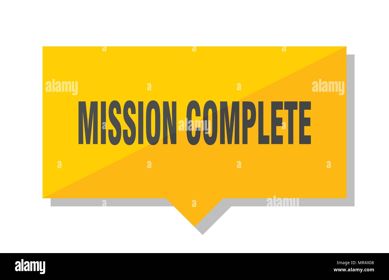 mission complete yellow square price tag Stock Vector Image & Art - Alamy