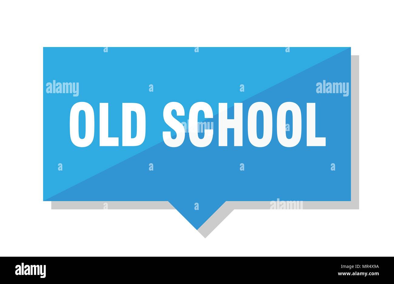 old school blue square price tag Stock Vector Image & Art - Alamy