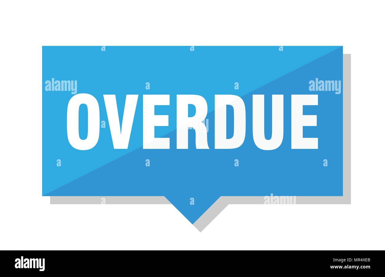 overdue blue square price tag Stock Vector Image & Art - Alamy