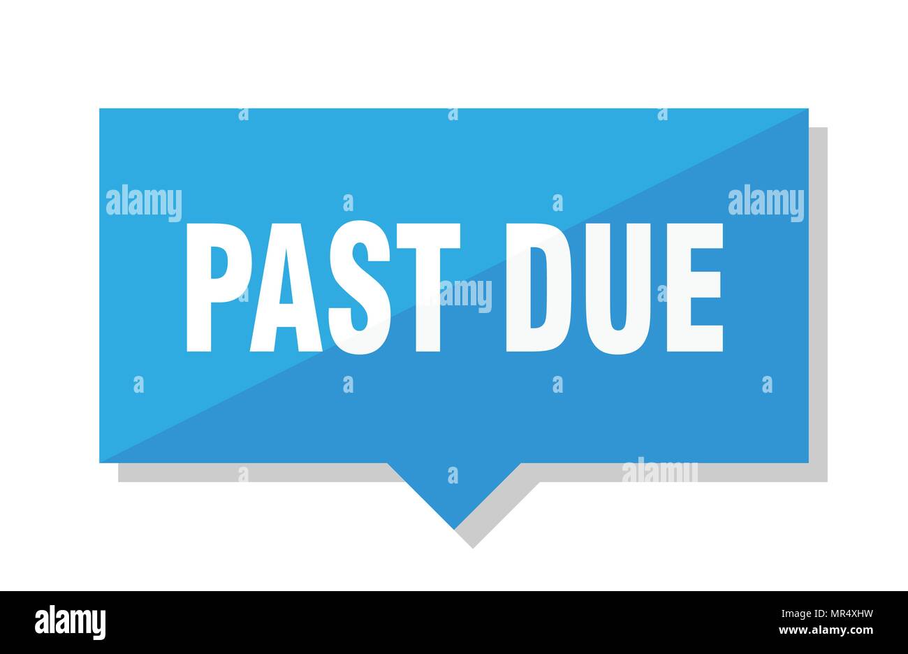 past due blue square price tag Stock Vector Image & Art - Alamy