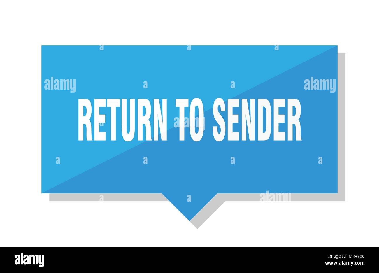 return to sender blue square price tag Stock Vector Image & Art - Alamy