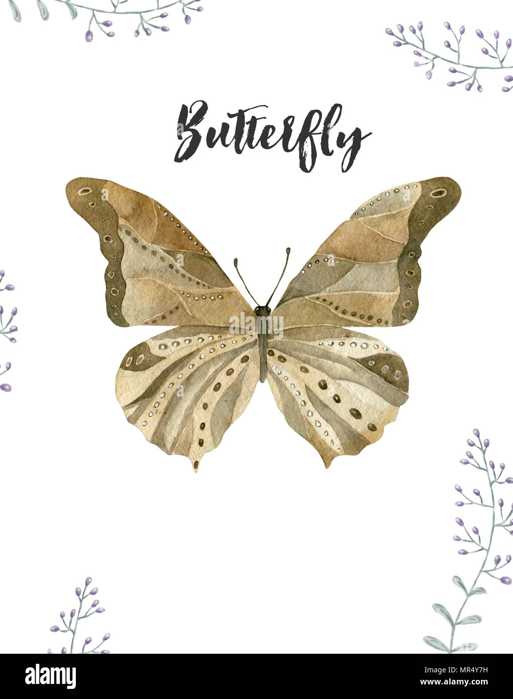 Watercolor Butterfly. Butterfly Aquarelle Aquarelle Butterfly painting ...