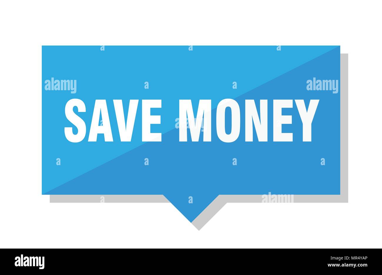 save money blue square price tag Stock Vector Image & Art - Alamy