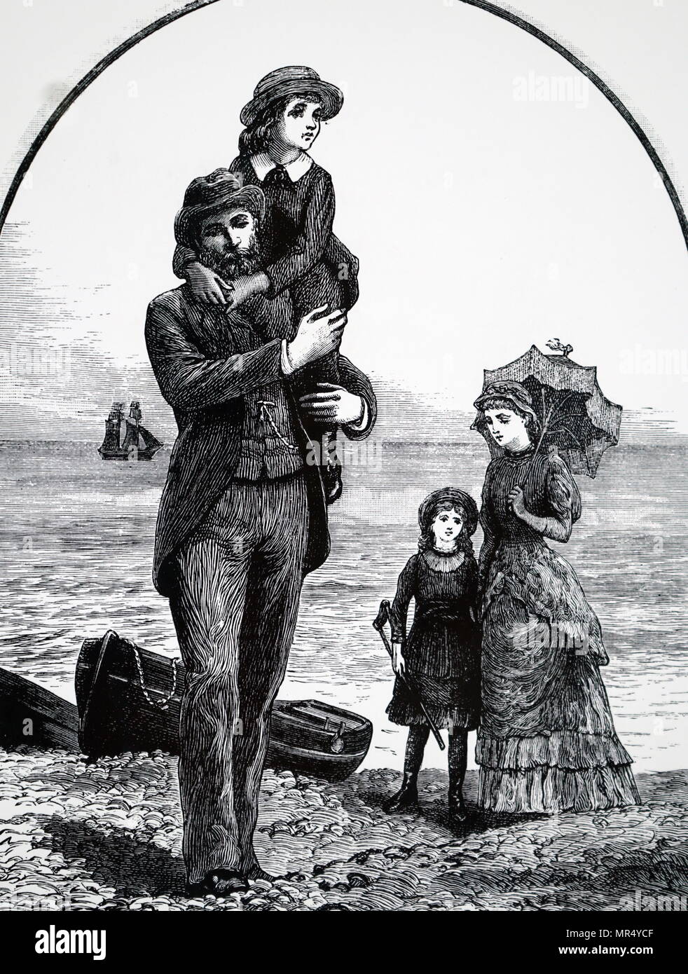 Victorian father illustration hi-res stock photography and images - Alamy