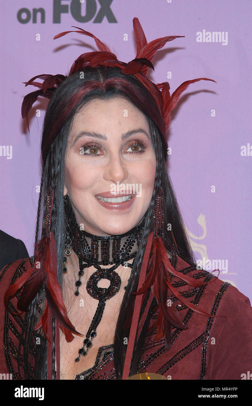 Cher backstage at the 2002 Fox Billboard Music Awards held at the MGM ...