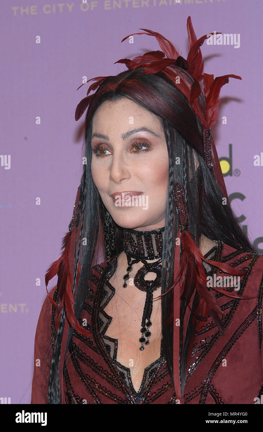 Cher backstage at the 2002 Fox Billboard Music Awards held at the MGM ...