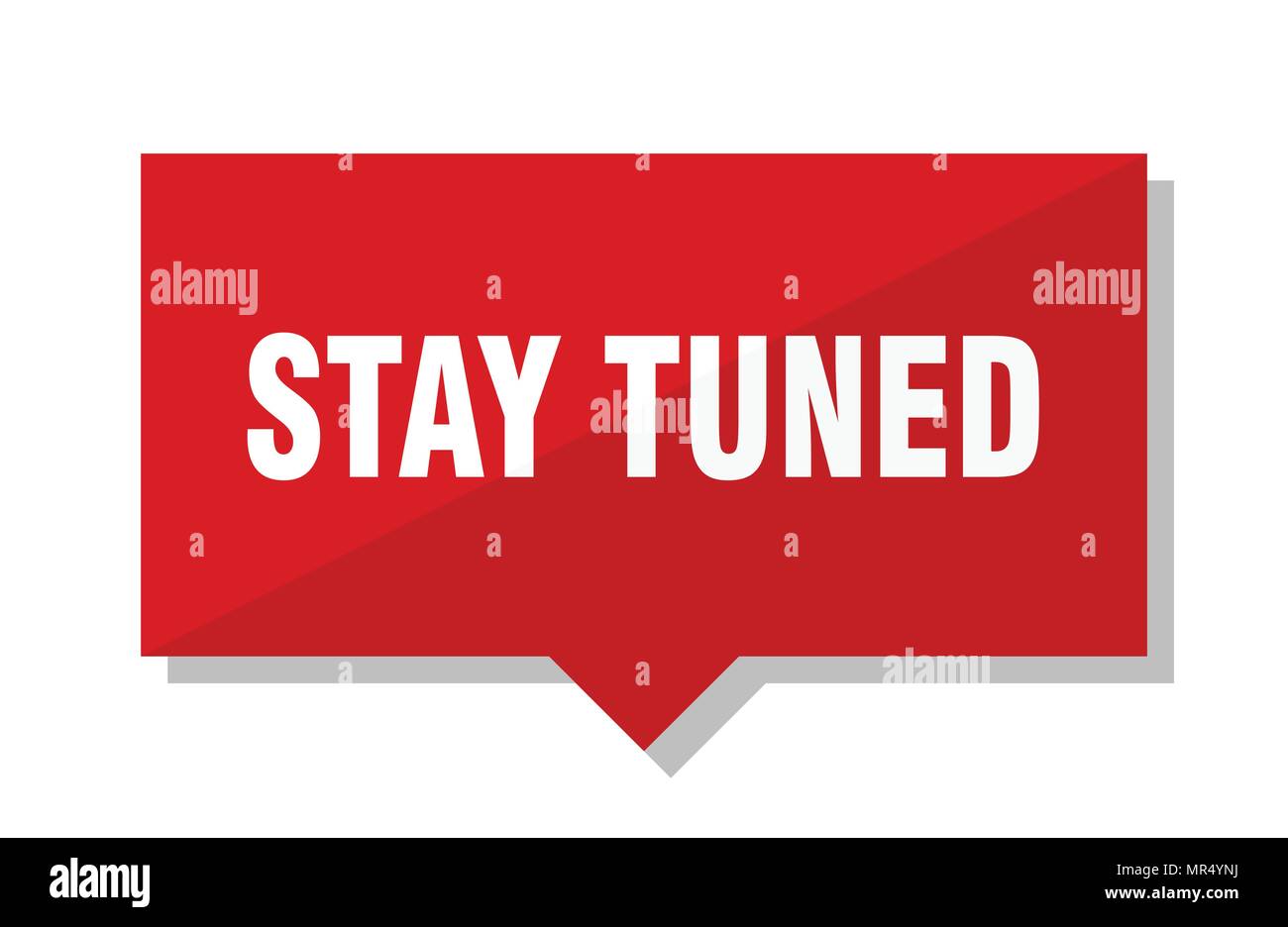 stay tuned red square price tag Stock Vector Image & Art - Alamy