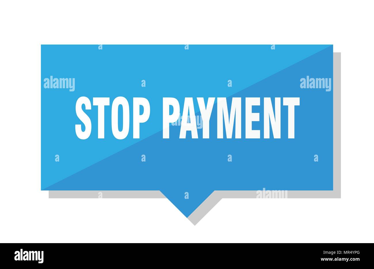 stop payment blue square price tag Stock Vector Image & Art - Alamy
