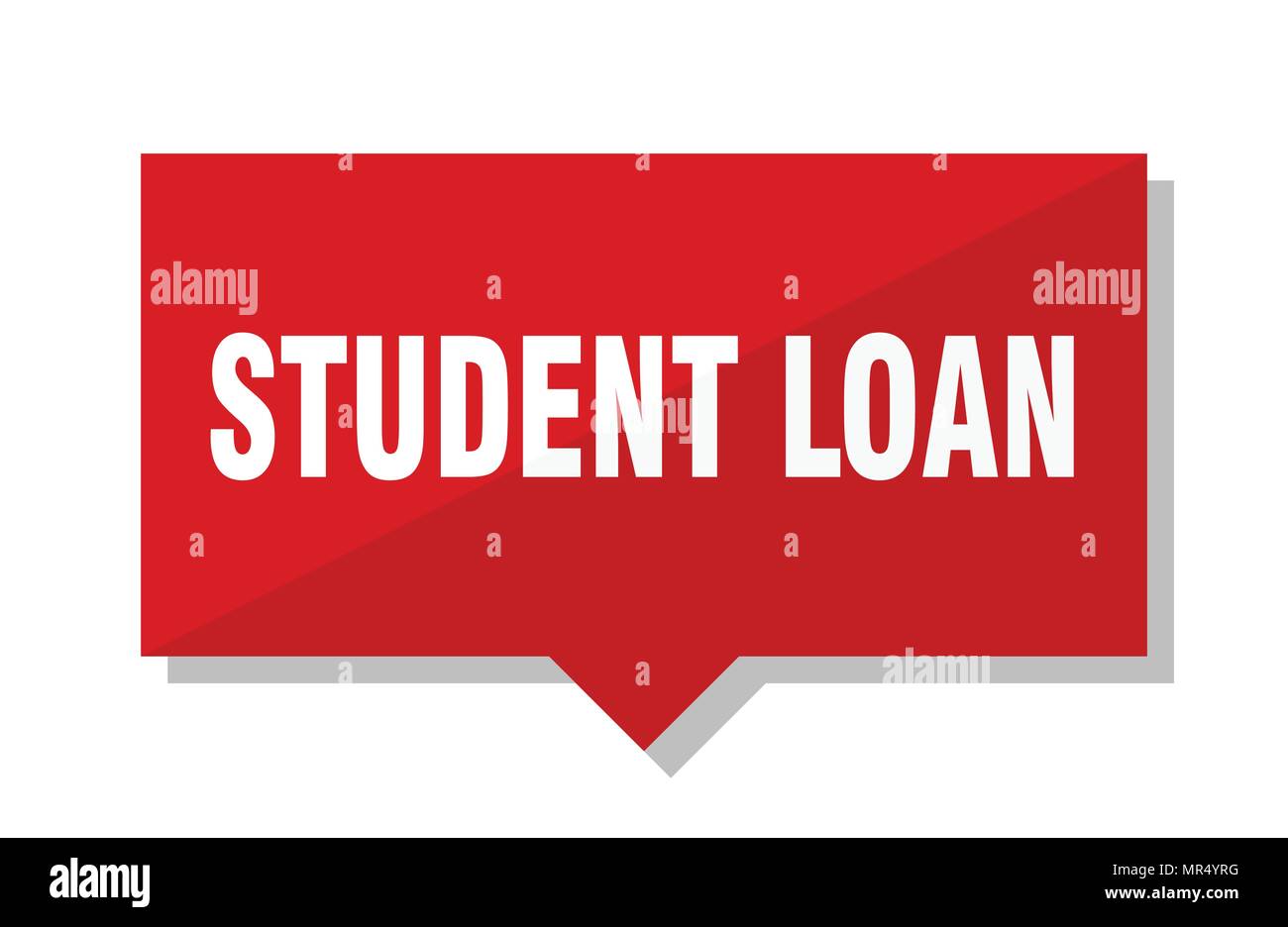 student loan red square price tag Stock Vector Image & Art - Alamy