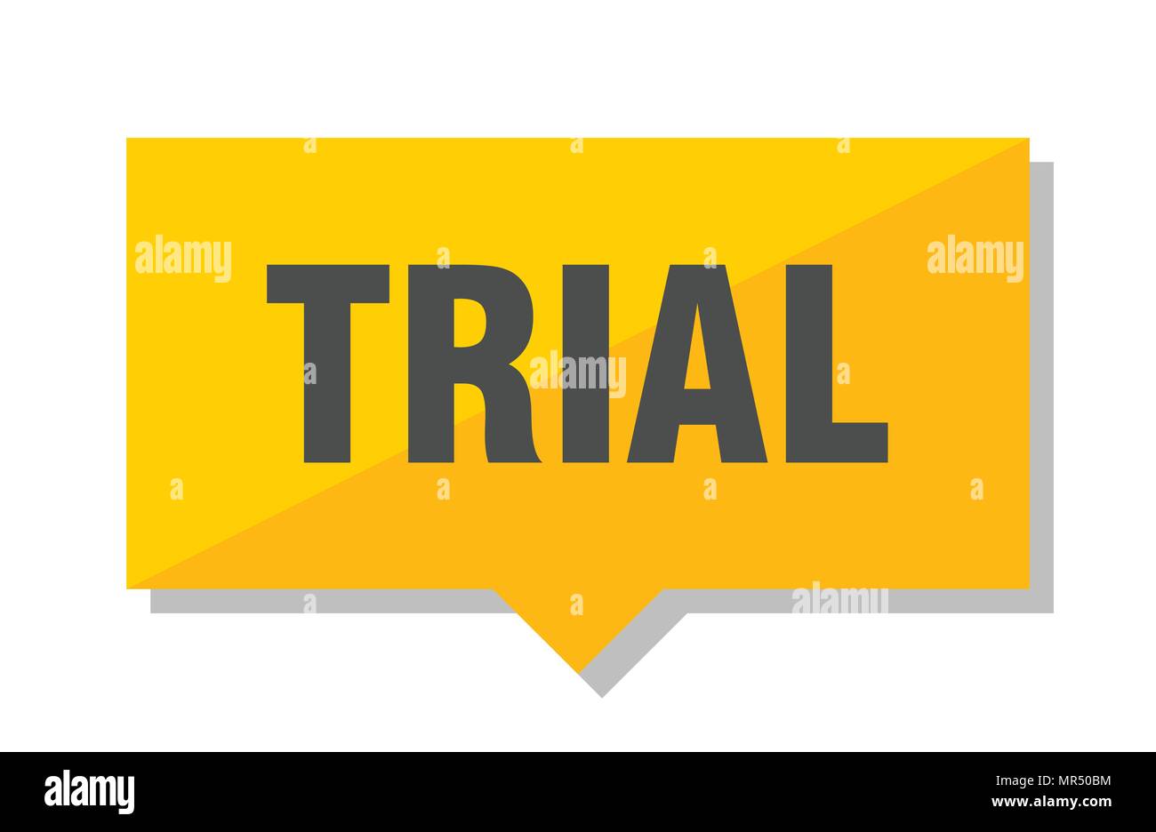trial yellow square price tag Stock Vector Image & Art - Alamy
