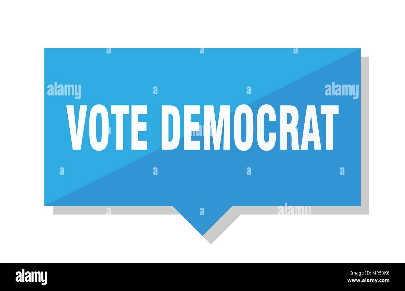 vote democrat blue square price tag Stock Vector Image & Art - Alamy